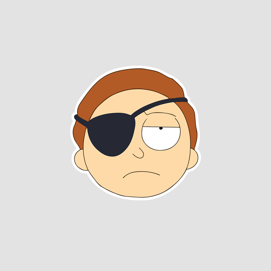 خرید استیکر Morty eye patch مورتی یه چشم | استیکت